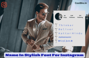 chose 1000+ Stylish Name For Instagram Bio - Attitude